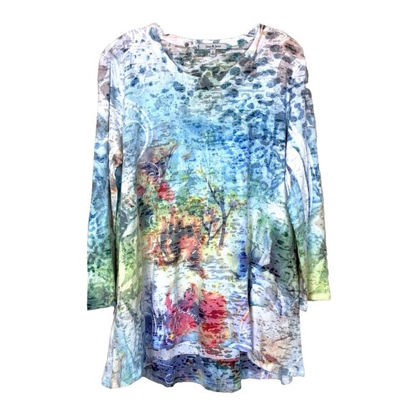 Jess & Jane | Tops | Jess Jane Womens L Tunic Top Waffle Knit ...
